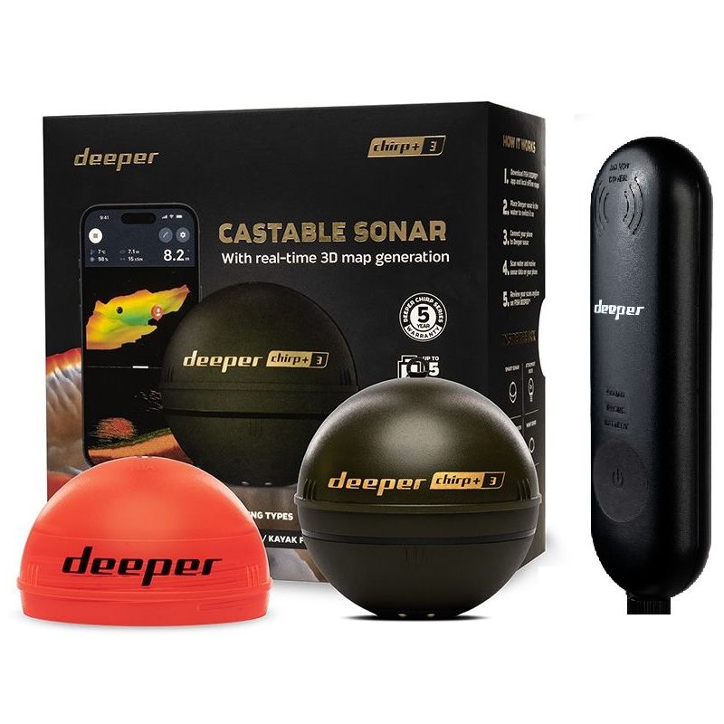 Deeper - Chirp + 3 Sonar With Range Extender Shore Kit