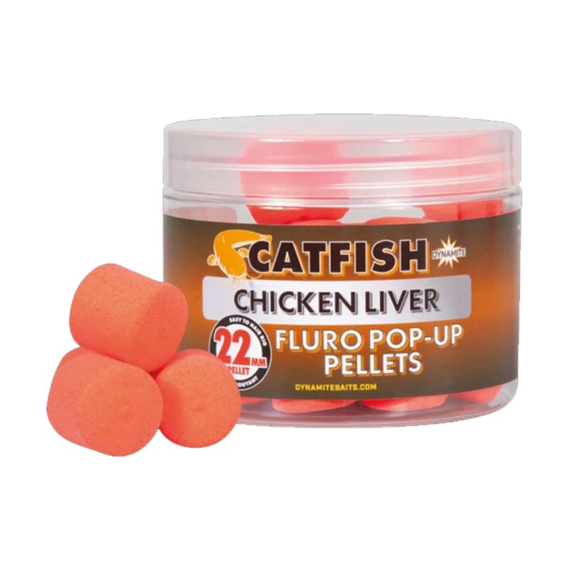 Dynamite Baits - Catfish Chicken Liver Fluro Pop-Up Pellets - 22mm