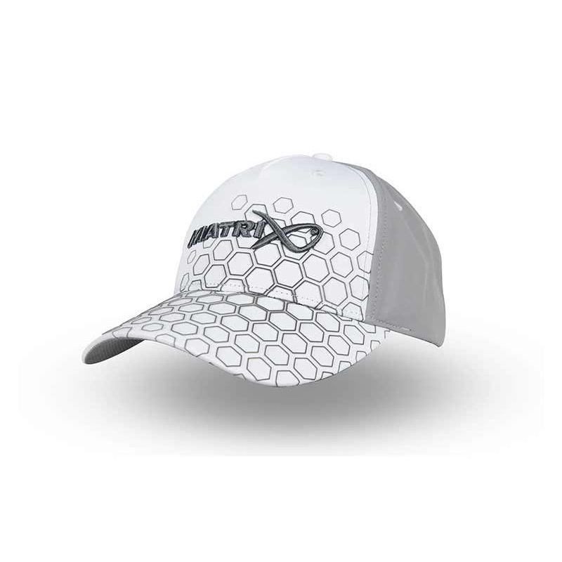 Matrix - Hex Print Baseball Cap - White