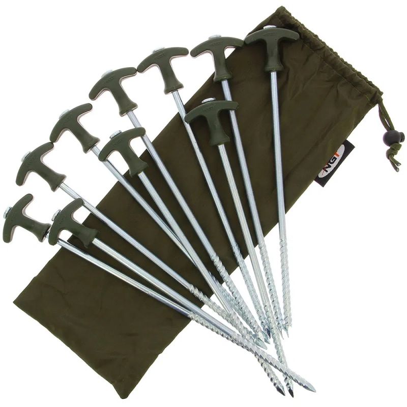 NGT - Bivvy Pegs in Case x10