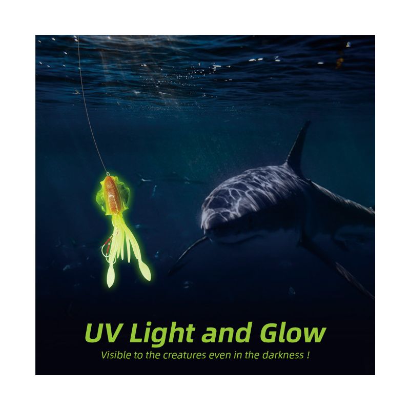 Rippton - Squid Jig Trolling Lures With Uv Glow Effect