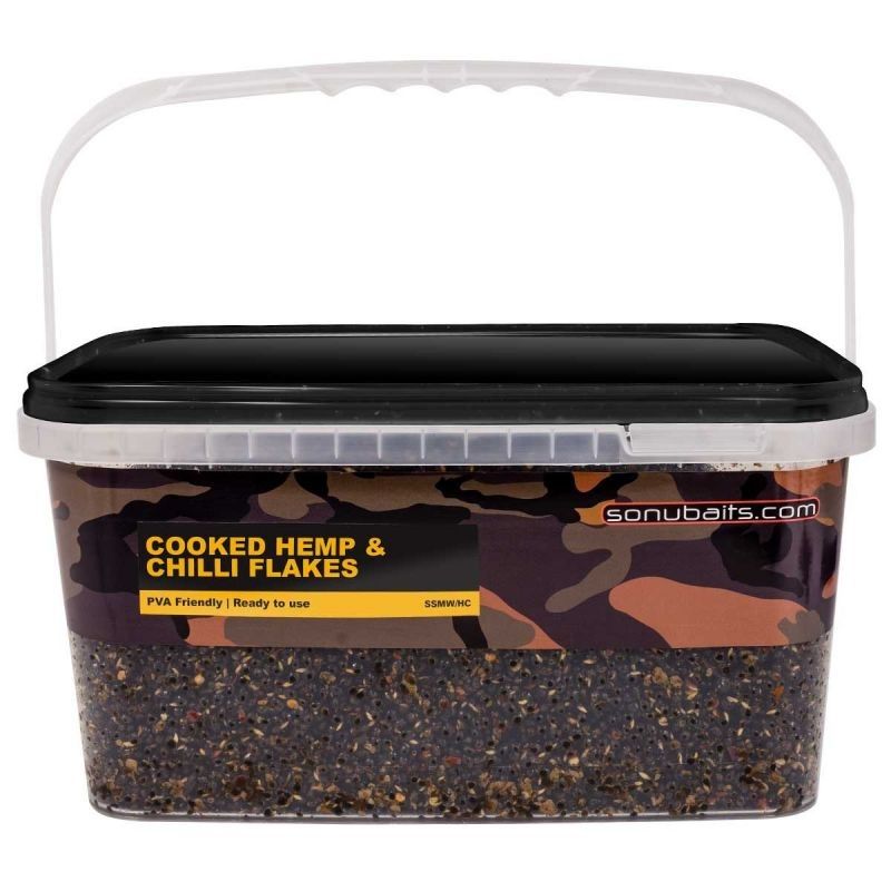 Sonubaits - Cooked Hemp and Chilli Flakes Spod Mix 2.5kg