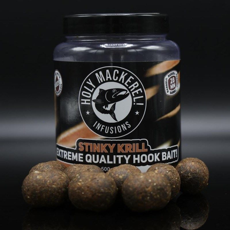 Holy Mackerel - Stinky Krill 28mm Barrell Infusions Hookbaits