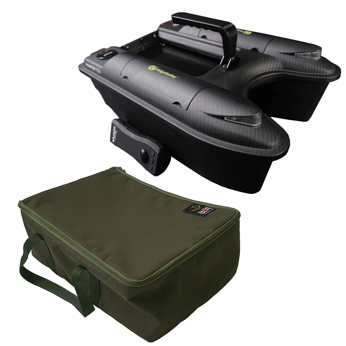 Ridgemonkey - Hunter 750 Baitboat + Cotswold Aquarius - Compact Bait ...